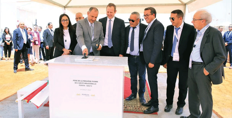 Pose à Salé de la première pierre de la nouvelle usine du Groupe Forvia ...