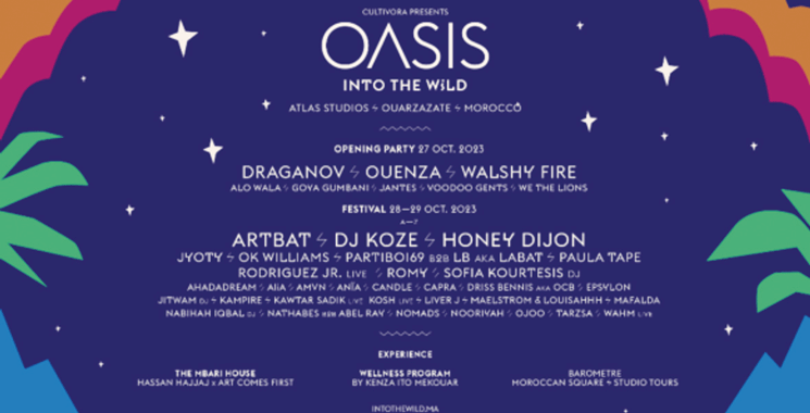 oasis : INTO THE WILD ANNONCE LA PROGRAMMATION DE L’ÉDITION 2023 – Aujourd'hui le Maroc