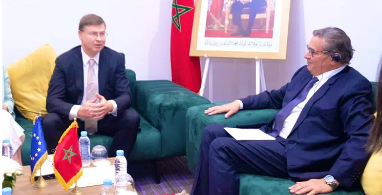 Assemblées BM/FMI : M. Akhannouch s’entretient avec le vice-président exécutif de la Commission ...