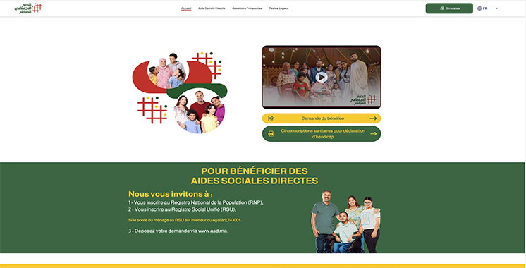 Aide sociale directe : L’opération d’enregistrement lancée via le portail «www.asd.ma» – Aujourd ...