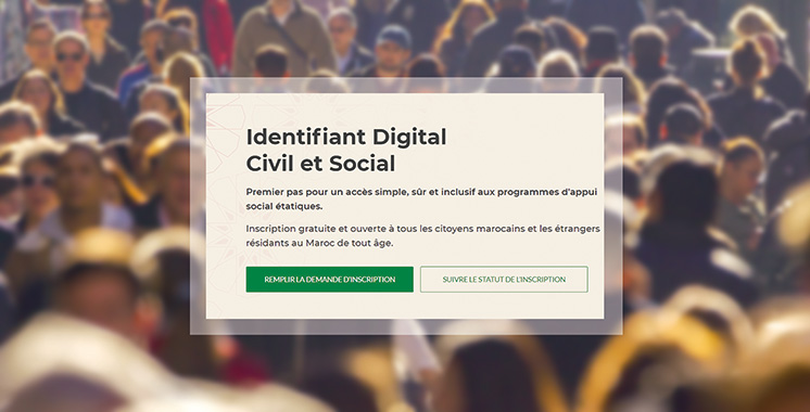 Opération extension de l’identifiant digital civil et social – Aujourd'hui le Maroc