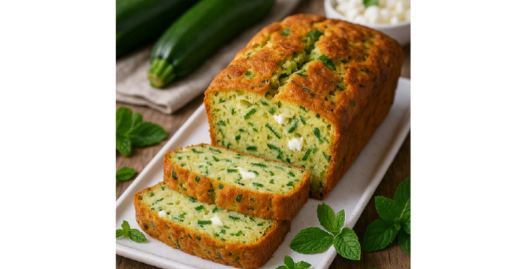 Cake moelleux courgette, feta et menthe fraîche – Aujourd'hui le Maroc